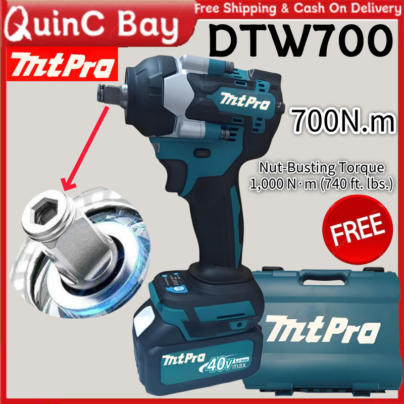 MT MTPRO DTW700 (1/2") 700Nm Electric Cordless Impact Wrench Heavy Duty Brushless Ratchet Socket ...