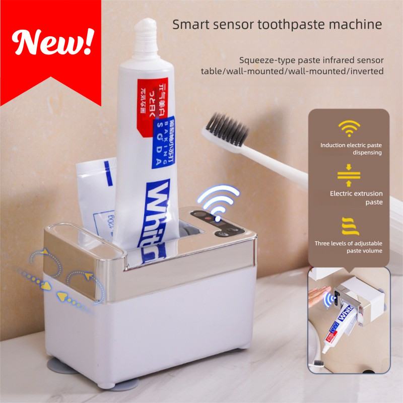 Smart Automatic Toothpaste Dispenser – Wall-Mounted, Infrared Sensor ...
