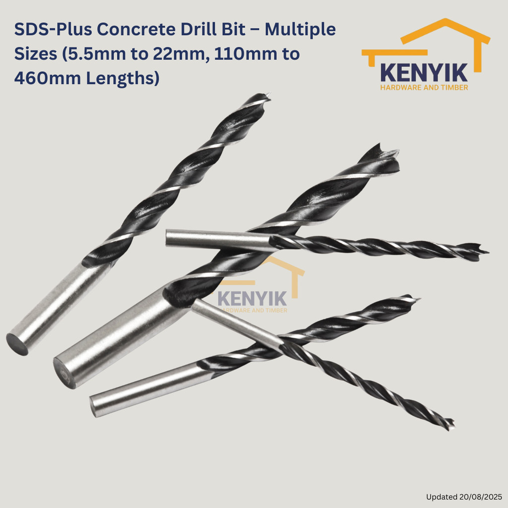 SDS-Plus Concrete Drill Bit – Multiple Sizes (5.5mm to 22mm, 110mm to ...