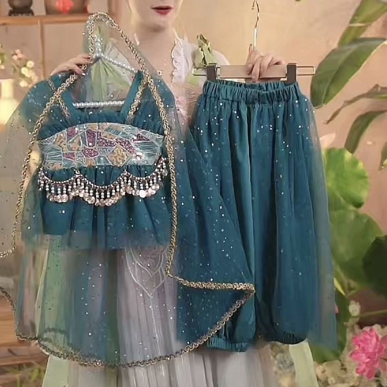 Girls Exotic Style Princess Jasmine Style Gauze Ethnic Costumes ...