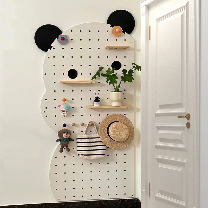Panda Hole Board Wall Custom Storage Rack Solid Wood Display Storage ...