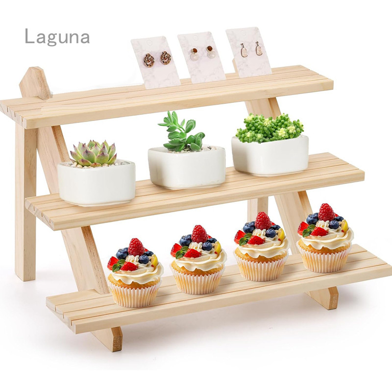 [Laguna] Wooden Multi-Layer Storage Display Rack Storage Rack Solid ...