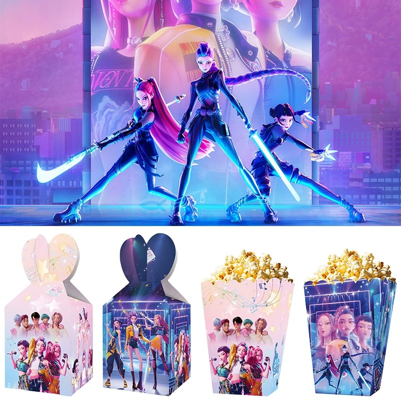 12pcs Kpop Demon Hunter Theme Party Disposable Cutlery Huntrix Girl's ...