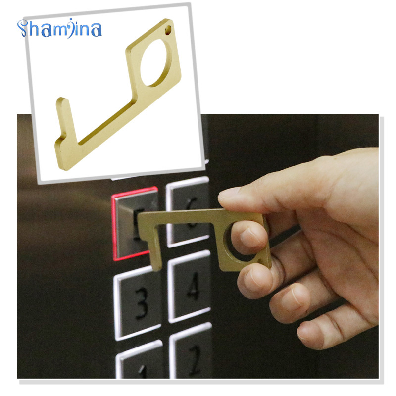 [Shamjina] Hand Brass Non-contact Door Opener Elevator Button Pusher ...
