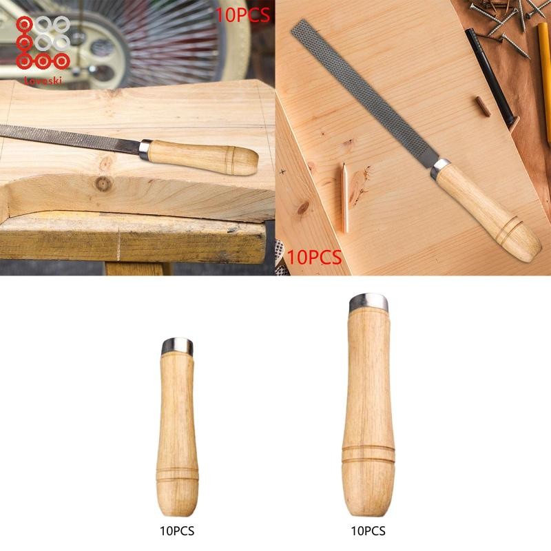 [Lovoski] 10x Wooden File Handle Hardwood Craft DIY Hand Tools ...