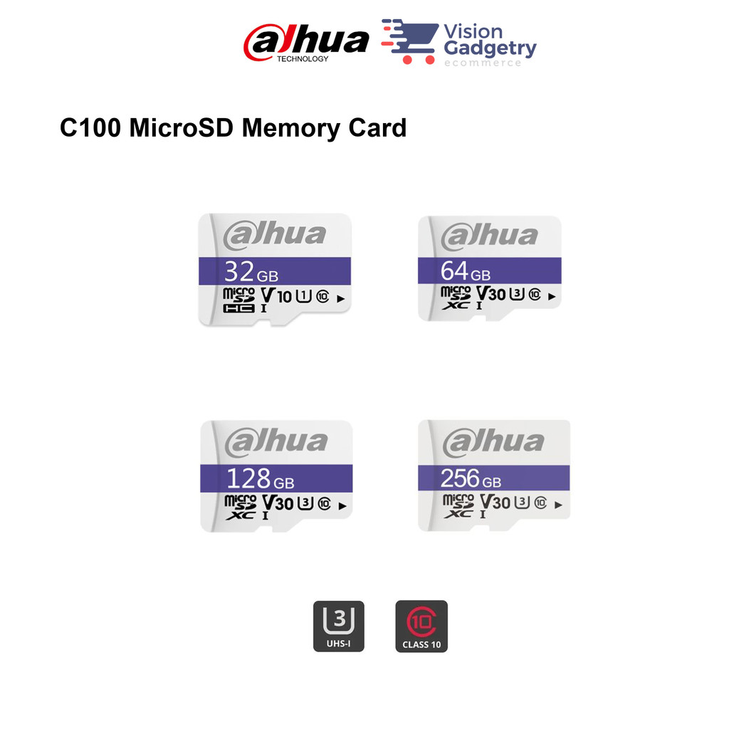 Dahua C100 Ultra Class 10 Micro SD Card UHS-I (32GB/64GB/128GB/256GB ...