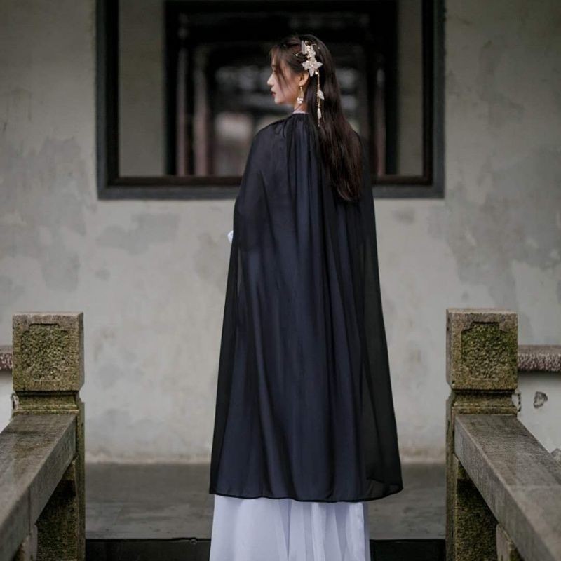 Cloak Classical Dance Cloak White Cloak Thin Hanfu20251010 | Shopee ...