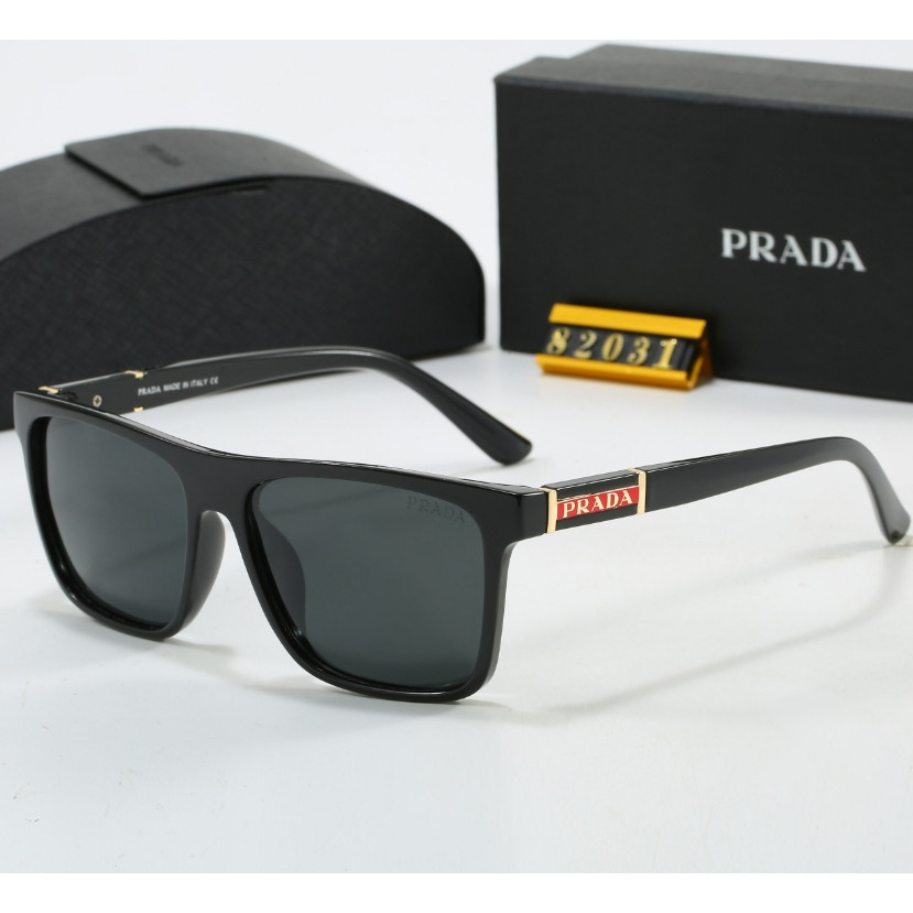 PRADA Square Frame Sunglasses Plate Thin Frame Fashionable All-Match ...