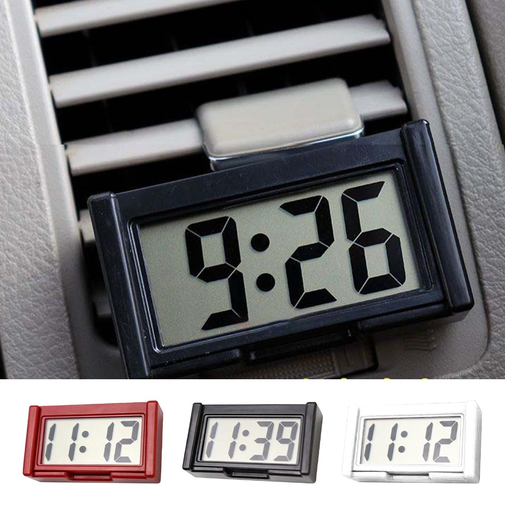 Mini Digital Clock Battery Operated Large Screen Car Clock Dashboard ...