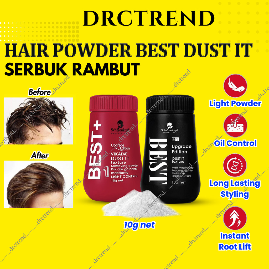 10g Hair Styling Powder Best+ Dust It Mattifying Powder Serbuk Rambut ...