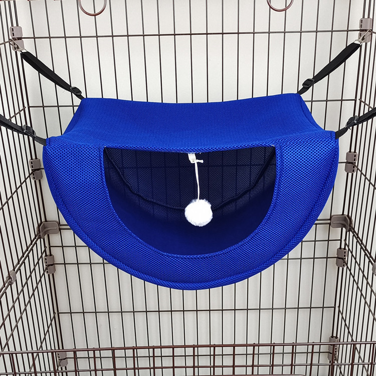 Cat hammock Buaian kucing pet bed breathable sandwich mesh cat cage and ...