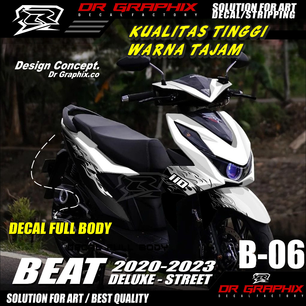 Decal Sticker Honda Beat 2020-2024 Mugen Power-Decal Beat Deluxe 2020 ...