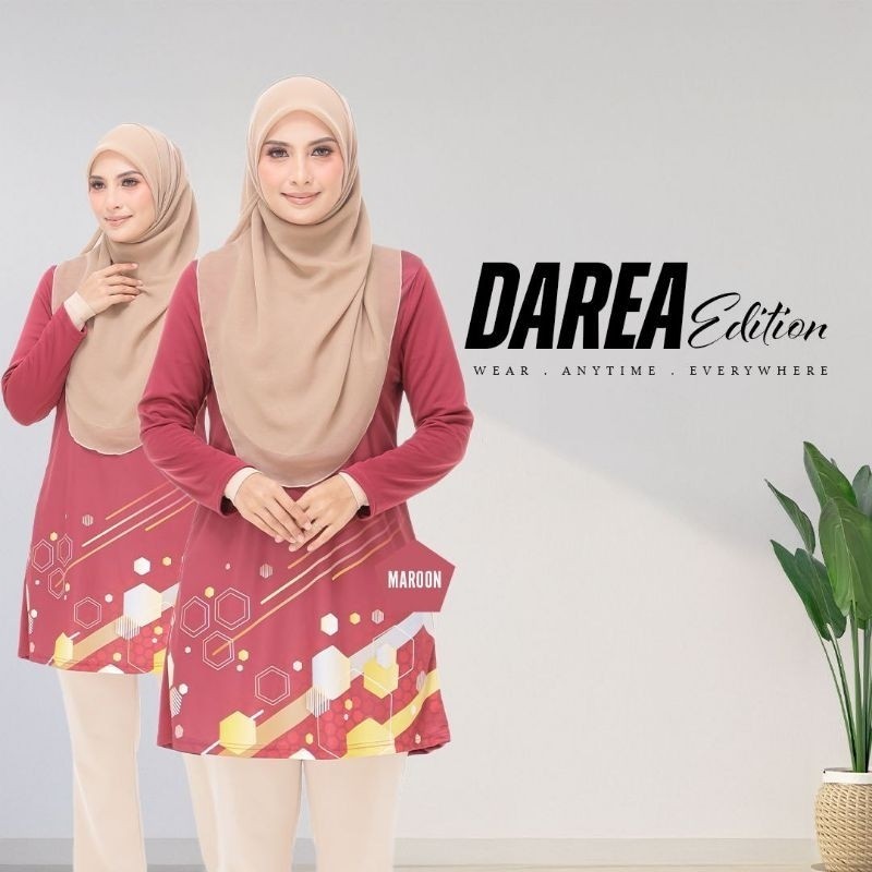 T-Shirt Muslimah Darea Series by Awanaz Style ( NORMAL SIZE ) | Shopee ...