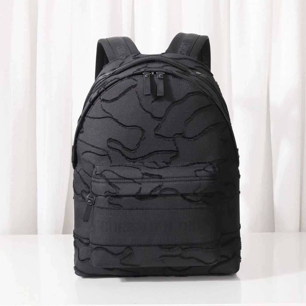 Dior Black Travel Backpack Canvas Waterproof Technology Backpack ...