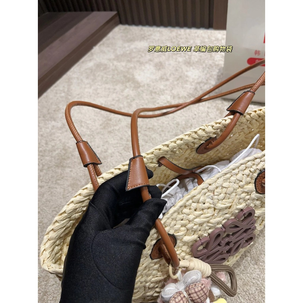 Loewe Loewe Classic Loewe Small Straw Shoulder Tote Bag Beach Bag ...