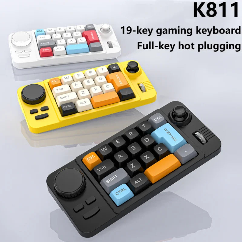 Programmable Wired Mechanical Keyboard with Volume Scroll Wheel,Game ...