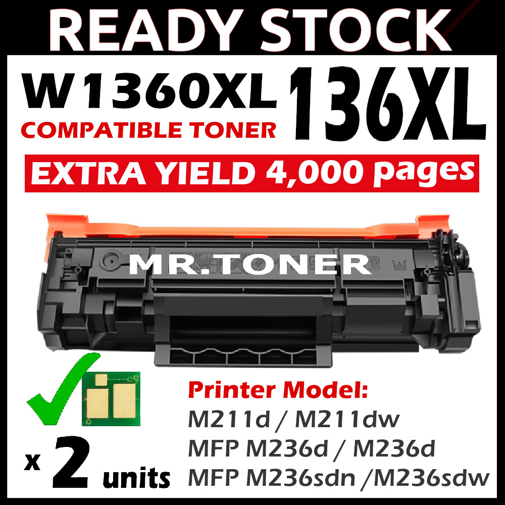 136A CHIP Ready Compatible to W1360A HP136A HP 136A W1360X HP LaserJet ...