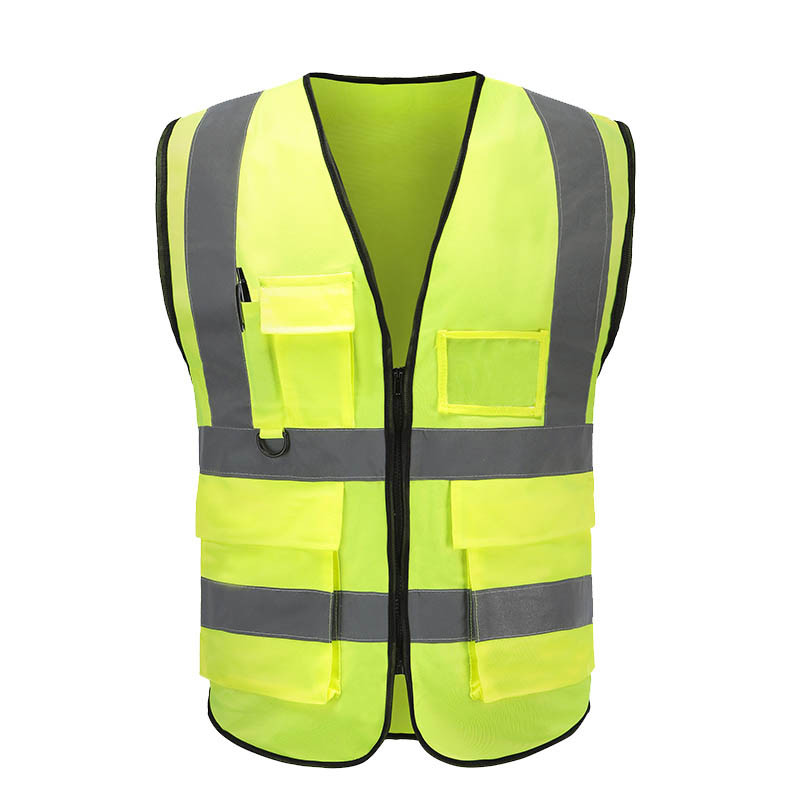 Reflective Vest Vest Yellow Safety Clothing Night Warning Traffic ...