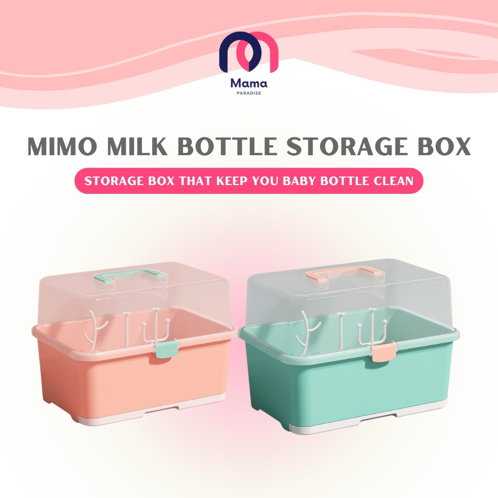 Mimo Baby Milk Bottle Boxes with Drying Racks | Milk Bottle & Breast ...