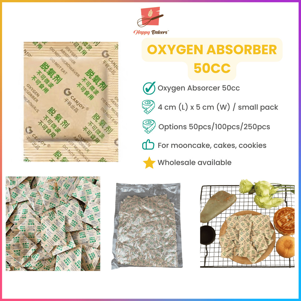 Oxygen Absorber 50cc 50/100/250pcs For Food Mooncakes Pastries Cakes ...
