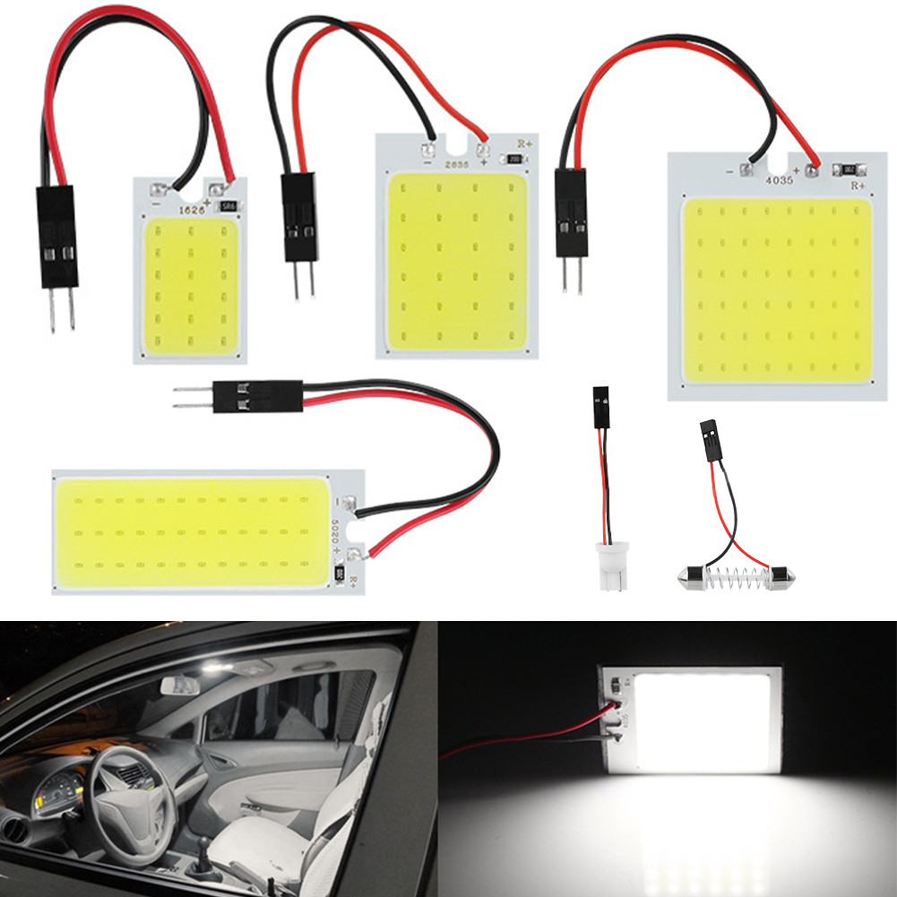 LED COB Universal 12V Car Interior Dome Light with T10 Festoon Adapter ...