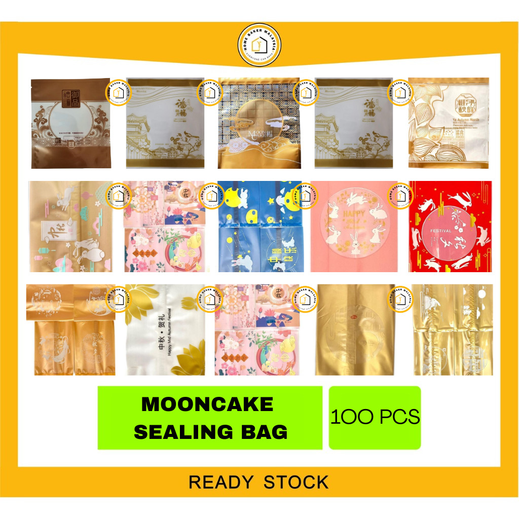 MOONCAKE SEALING BAG / MOONCAKE PACKAGING BAG 100PCS - HOME BAKER ...