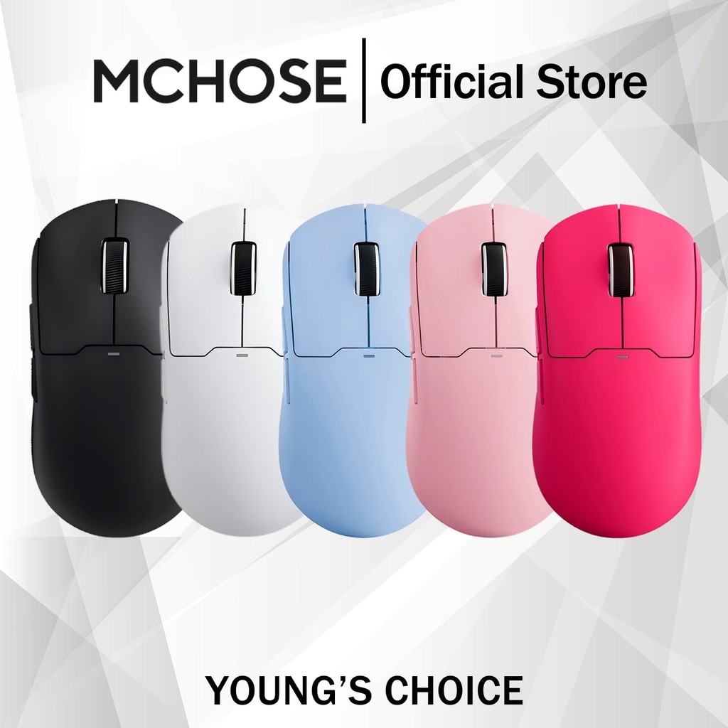 MCHOSE A5 Wireless Mouse PAW3395 Gaming Mice 4K/8K Lightweight Mouse ...