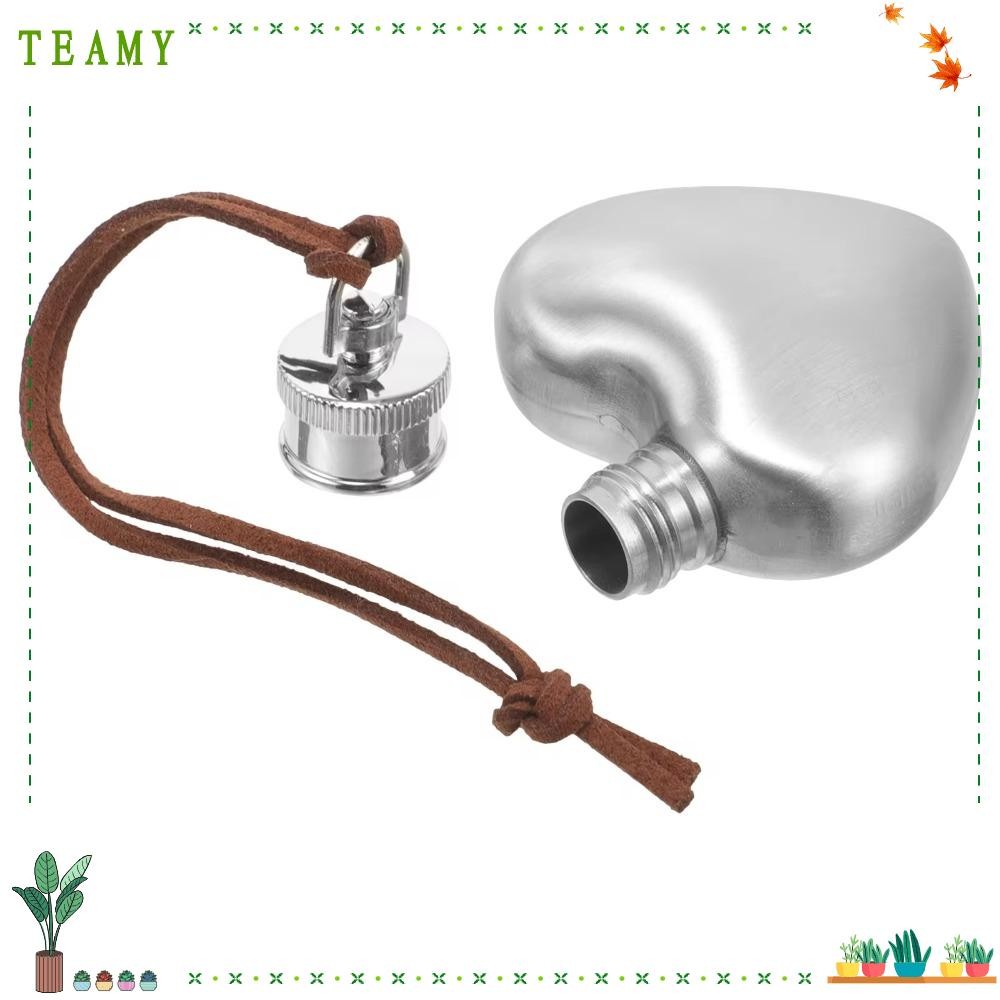 TEAMY Outdoor Hip Flask, Vodka Portable Drinking Flasks, Heart Shaped ...