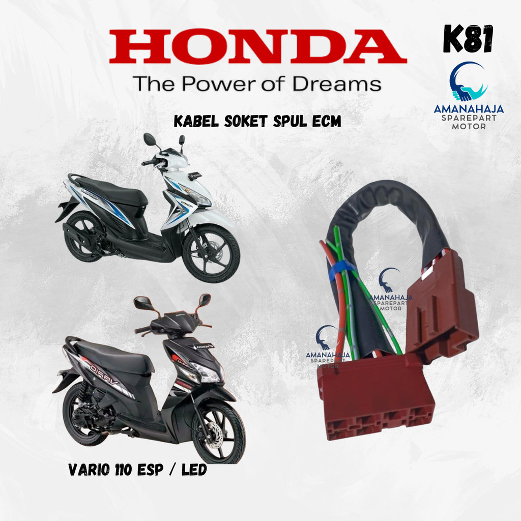 (WARRANTY) ORIGINAL ECU SOCKET CABLE ECM SPULL VARIO 110 ESP/ LED/ (K81 ...