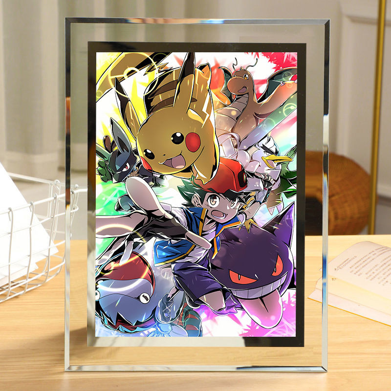 Pokémon Anime Merchandise Crystal Photo Frame Xiaozhi Pikachu Pokémon ...