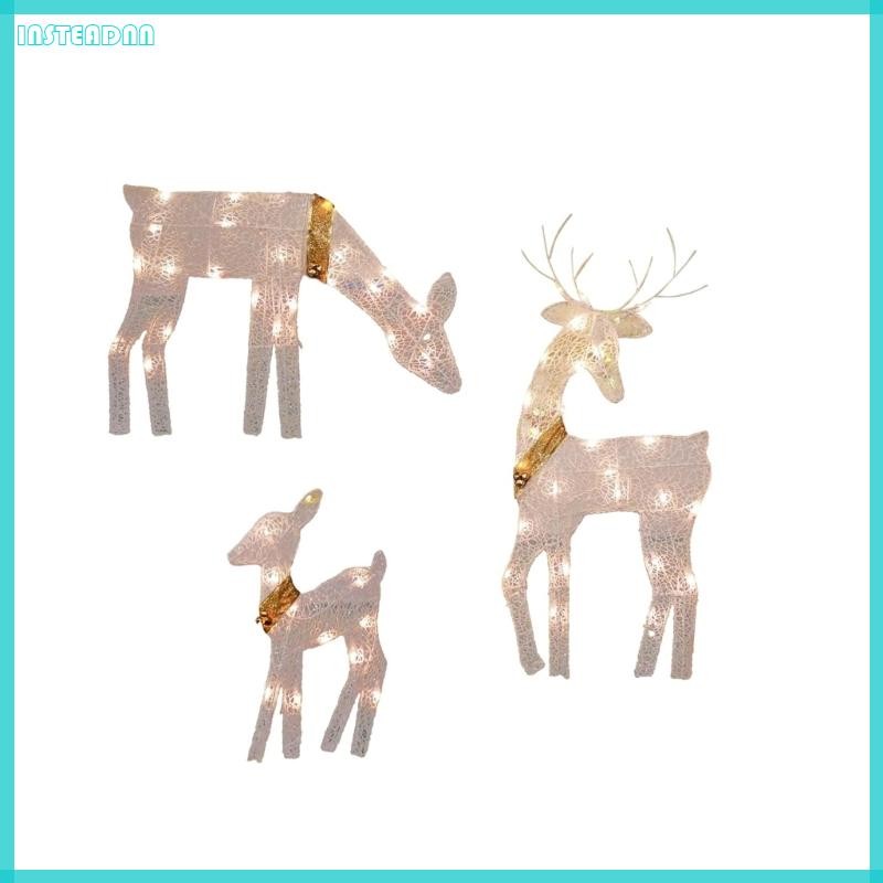 inste Iron Reindeer Christmas Lawn Decorations Lovely Lighted Reindeer ...