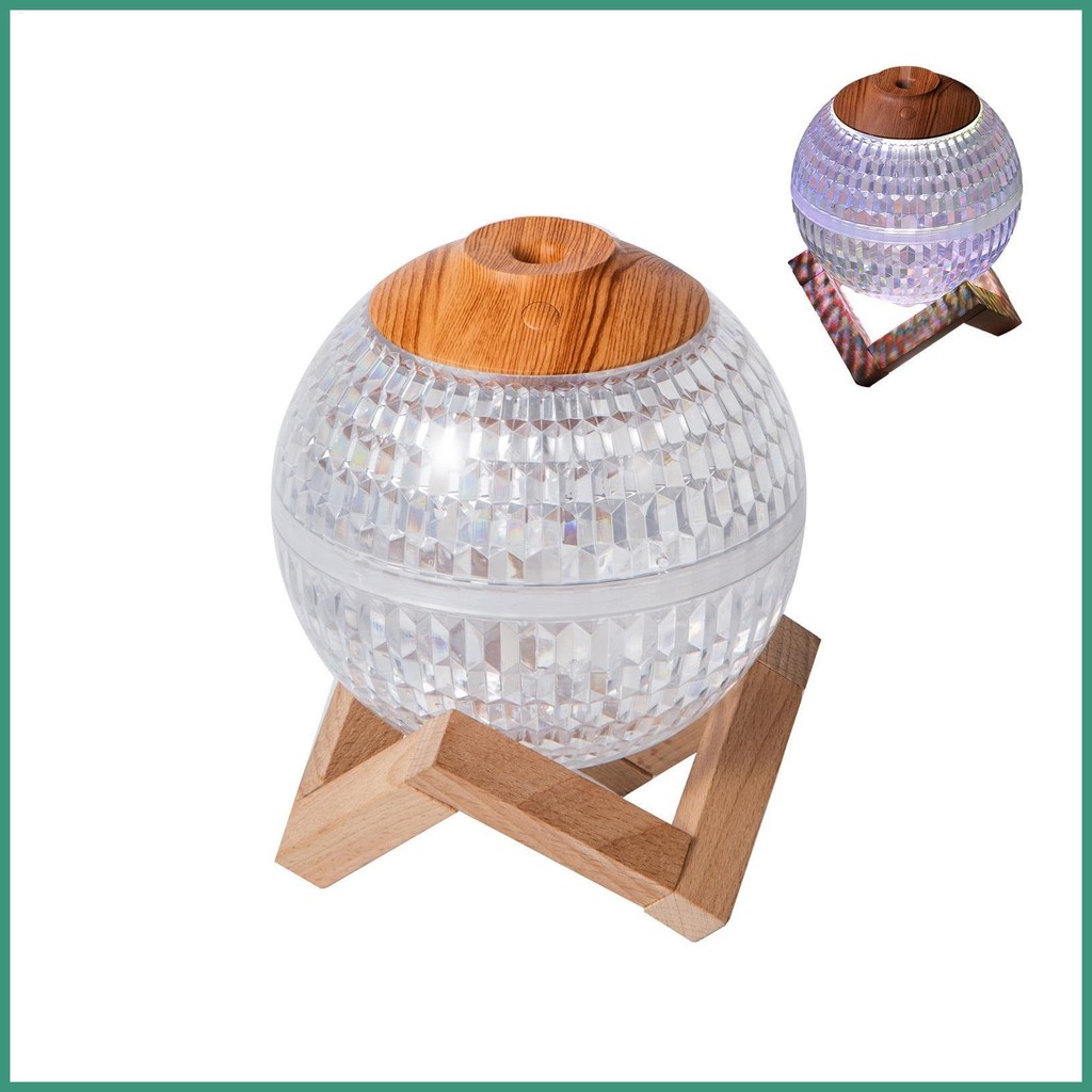 Crystal Ball Mist Humidifier Quiet Night Light Diffuser For Kids Air ...