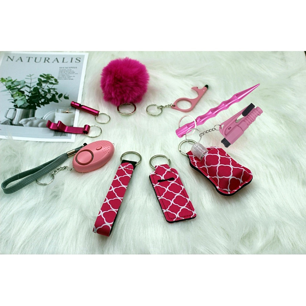 Keychains Kit For Girls With Personal Safety Alarm, safety alarm With ...