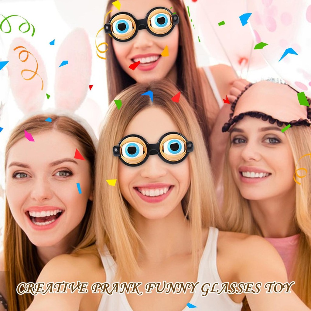 Funny Creative Halloween Eyeball Glasses Prank Toys Funny Spoof Weird ...