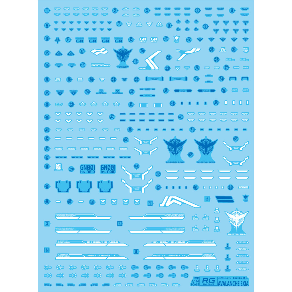 Delpi Decal RG Avalanche Exia Waterslide Decals | Shopee Malaysia