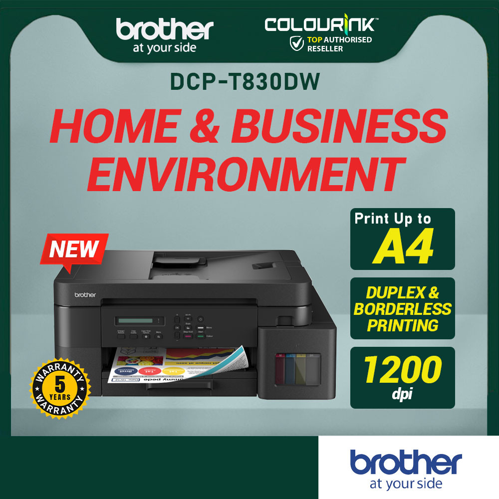 Brother DCP-T830DW Ethernet Wireless ADF Auto 2 Sided Print | Colour ...