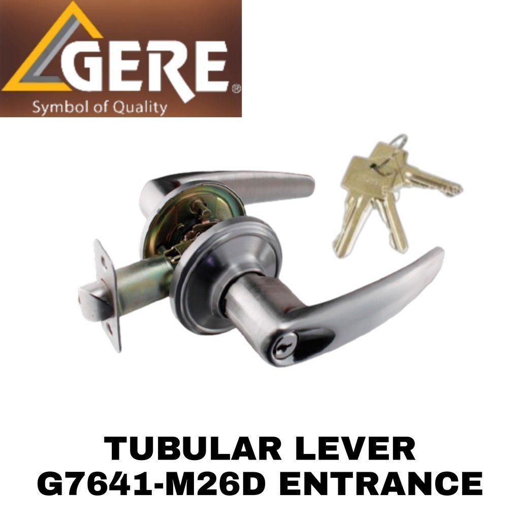GERE Tubular Lever Lock Set G7641-M26D Entrance Lever Lock Cylinder ...