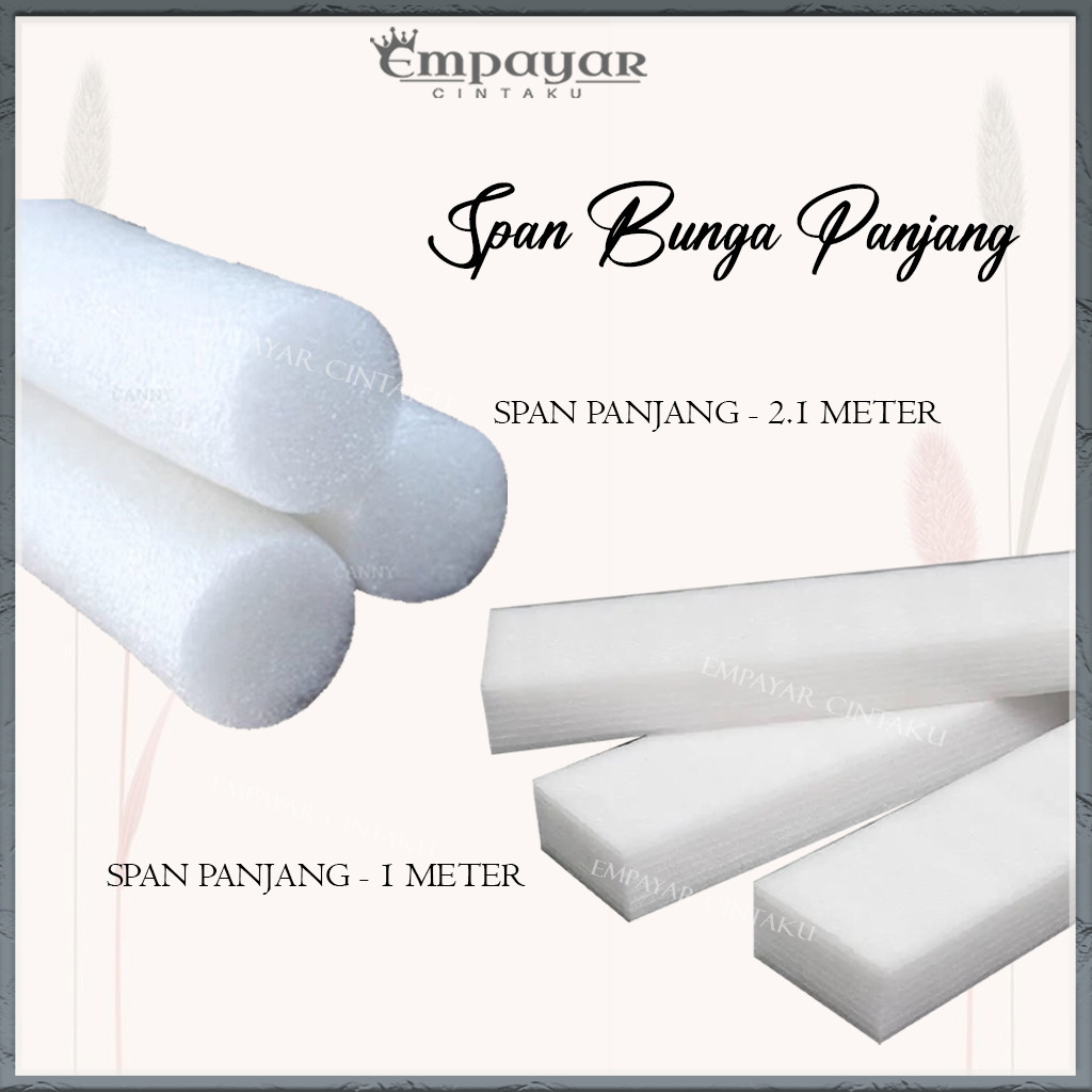 1 METER / 2METER Span Bunga Kering PANJANG/Flower SpongeLONG SPONGE ...