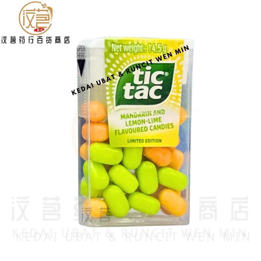 [Limited Edition]Tic Tac Mandarin & Lemon-Lime Flavoured Candies 14.5g ...