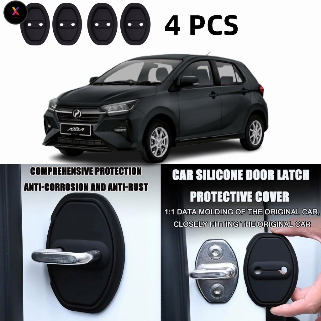 XS Car Silicone Door Latch Protective Cover Vehicle Doors Locks Guard ...