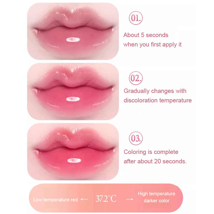 Color change Lipstick lip gloss moisturize Colorless Moisturizing Plump ...