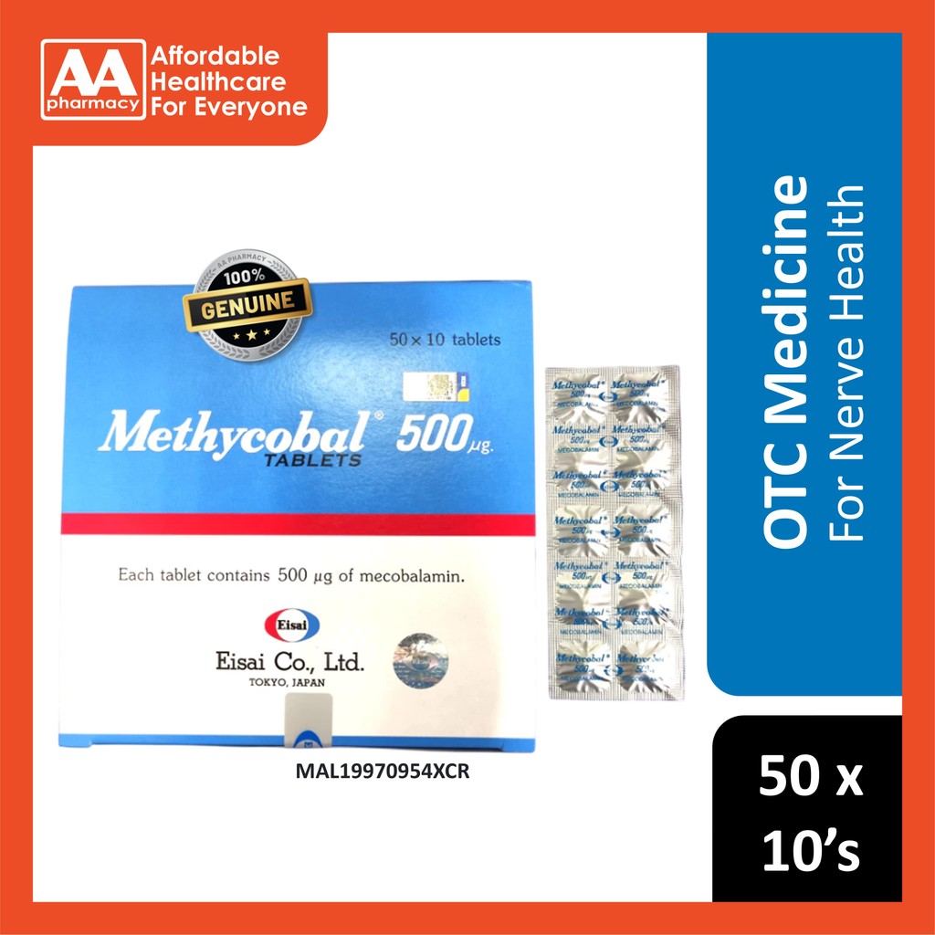 Methycobal 500mcg Mecobalamin Tablet 50x10's | Shopee Malaysia
