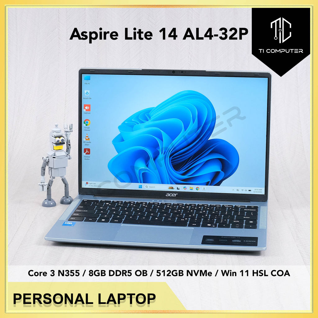 Acer Aspire Lite 14 AL4-32P Core 3 N355 8GB DDR5 OB RAM 512GB NVMe SSD ...