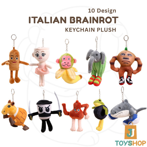 Italian Brainrot Plush Soft Toy with Key Chain Tralalero Tralala Tung ...