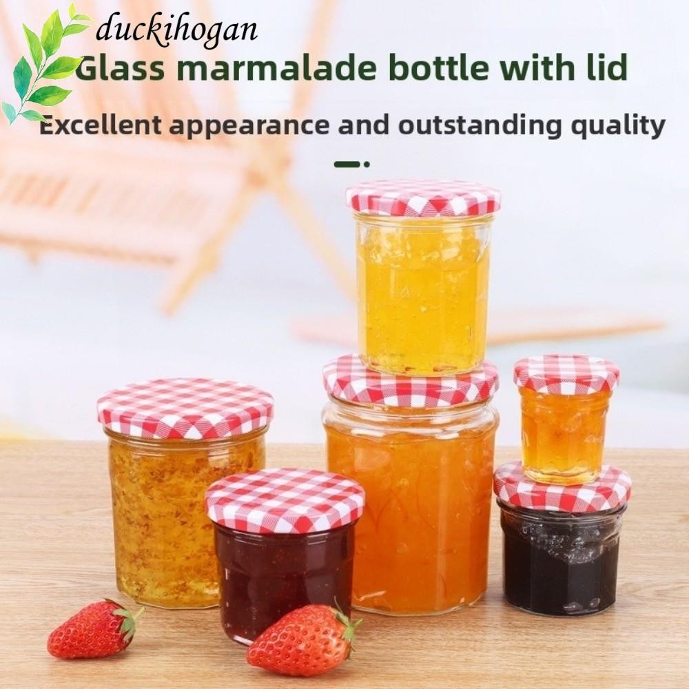 DUCKIHOGAN Jam Bottle, Glass with Lid Strawberry Jam Jar ...
