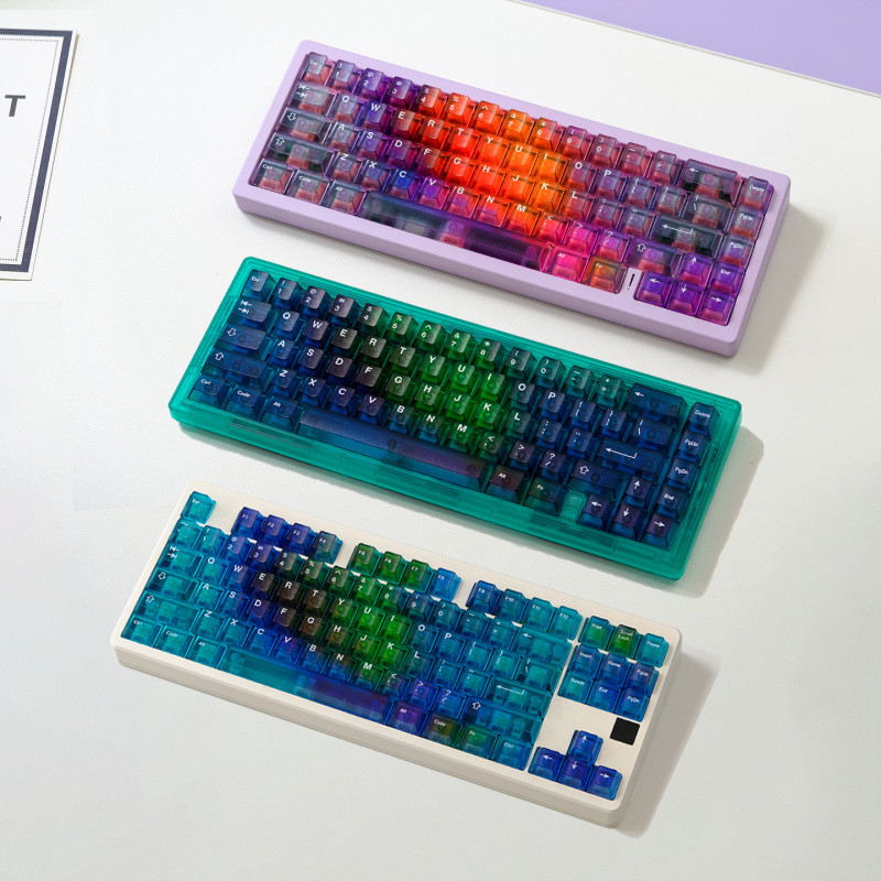 Gradient Keycaps PC Frosted Translucent | OEM Profile AI 3D | Custom ...