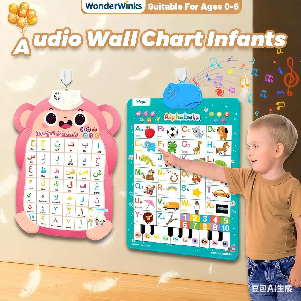 Baby Early Learning Talking Wall Chart Interactive Alphabet Poster ABC ...