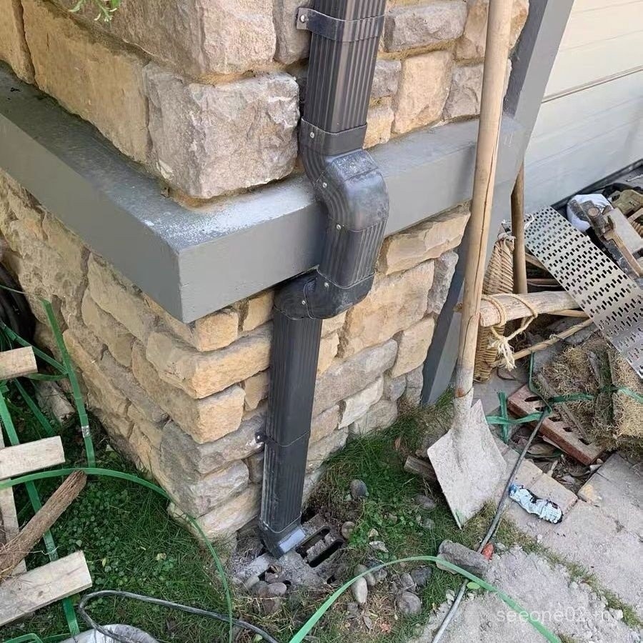 Aluminum Alloy Gutter Rain Eaves Gutter Rain Pipe Roof Villa Drain Pipe ...