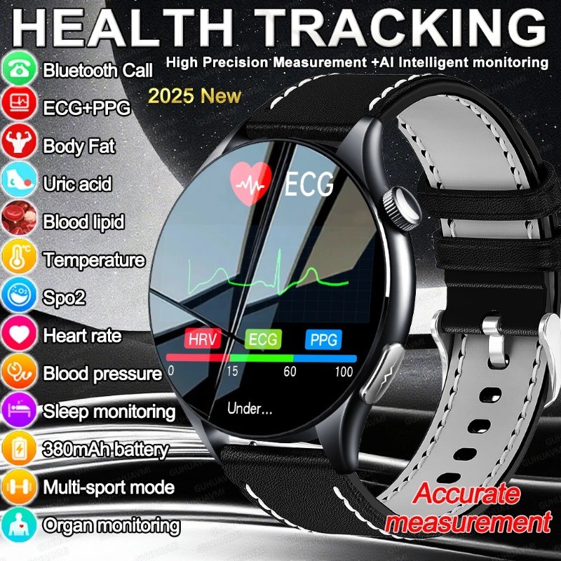 ECG+PPG Health Diagnosis Smartwatches Men Women Clock Uric Acid Lipid ...