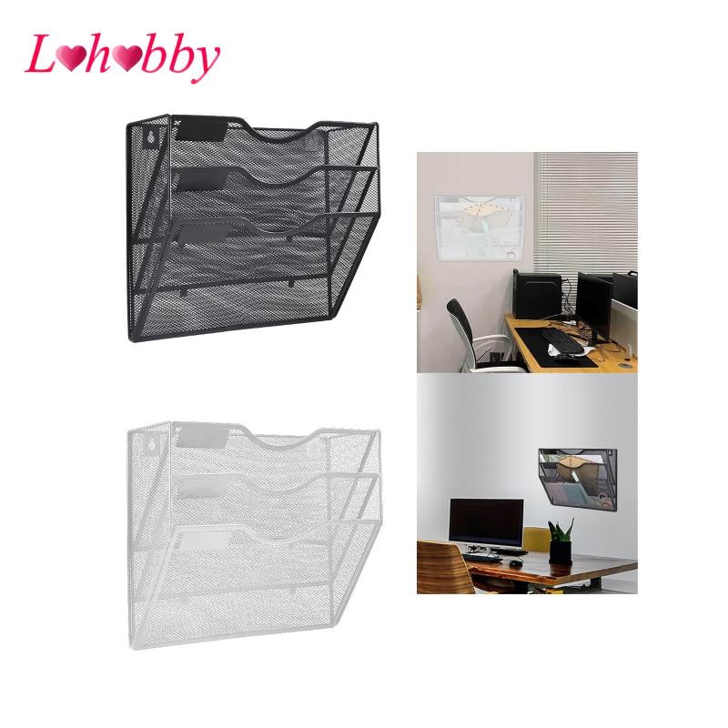 Lohobby Wall-Mounted File Organizer with Mesh Design for Magazines And ...